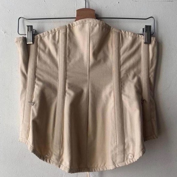 Intimates & Sleepwear | Vintage Cream Lace Up Under Bust Corset | Poshmark